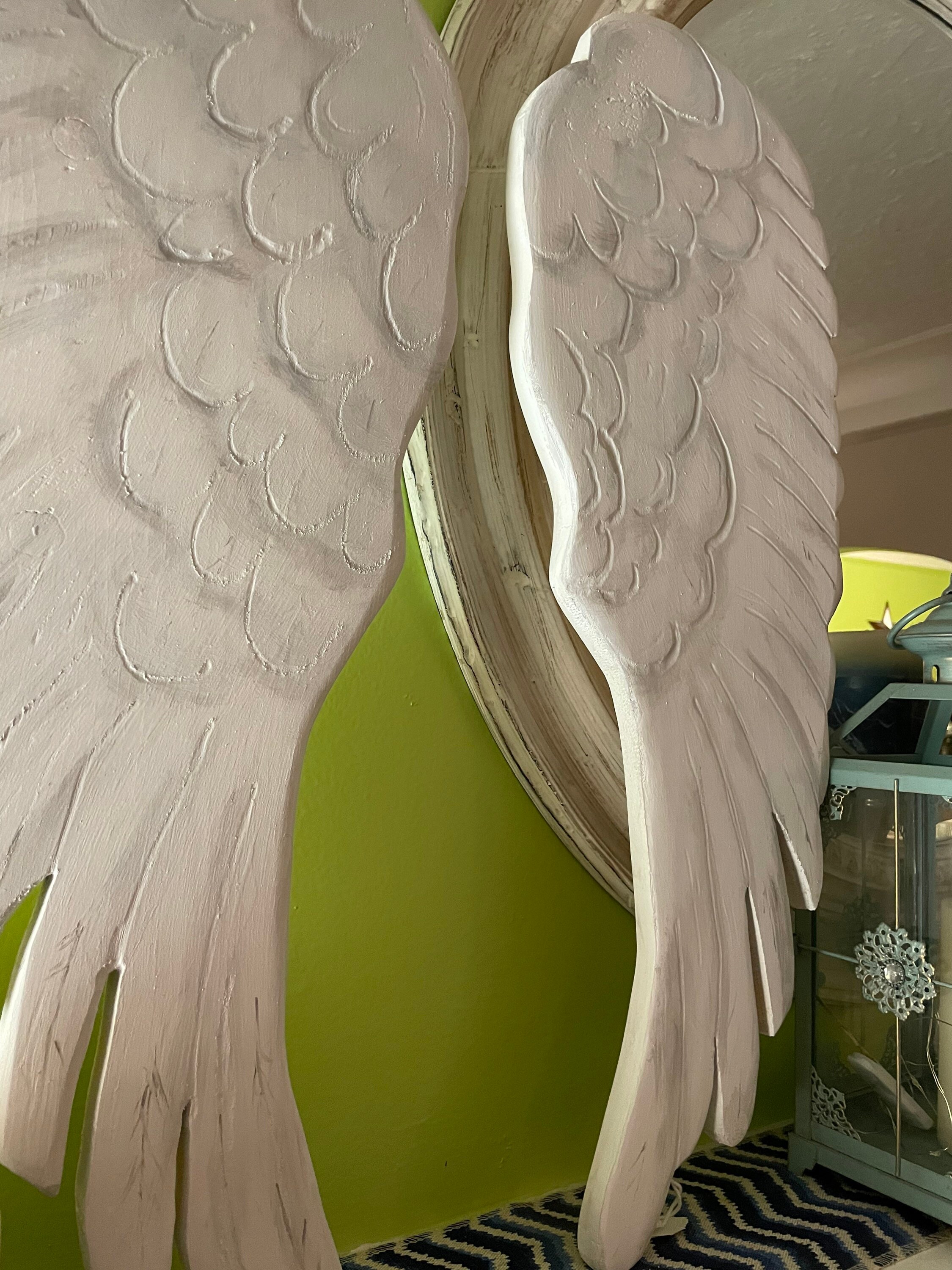 Hand Painted Angel Wings, Angel Wall Hanging Whimsical Art, Boho Angel ...