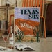 Texas Sun Desert Art Illustration Poster Print, Printable Poster, Bold ...