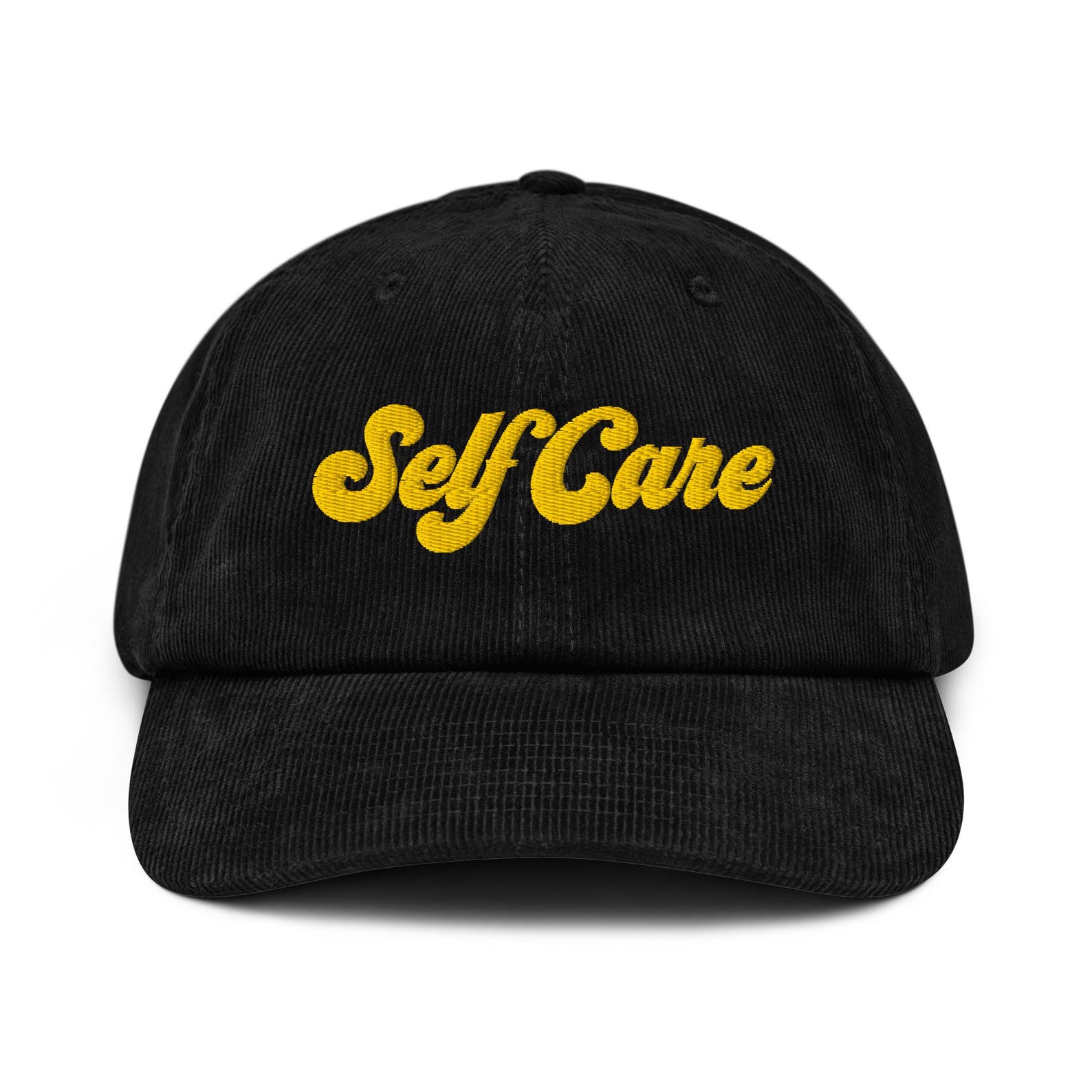 Self Care Embroidered Corduroy Dad Hat: Soft Cotton Cap - Etsy