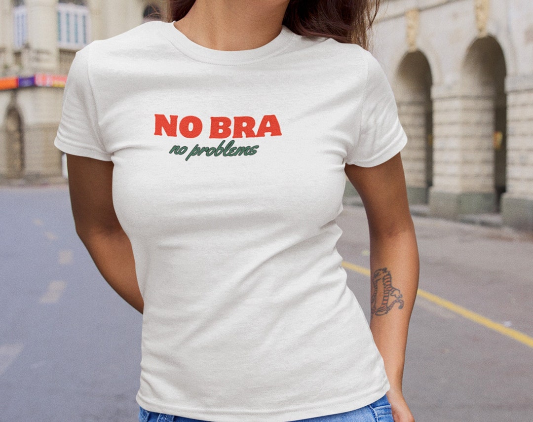 No Bra No Problems Softstyle Tee - Etsy