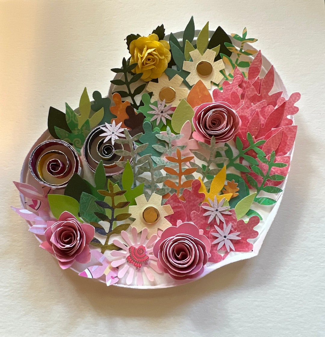 Three Dimensional 6" X 6" Heart Collages Framed - Etsy