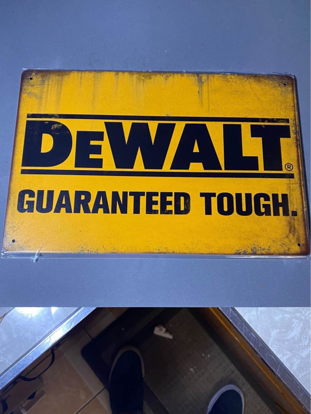 Dewalt Sign Guaranteed Tough Sign,dewalt Sign,tool Sign,garage Sign - Etsy