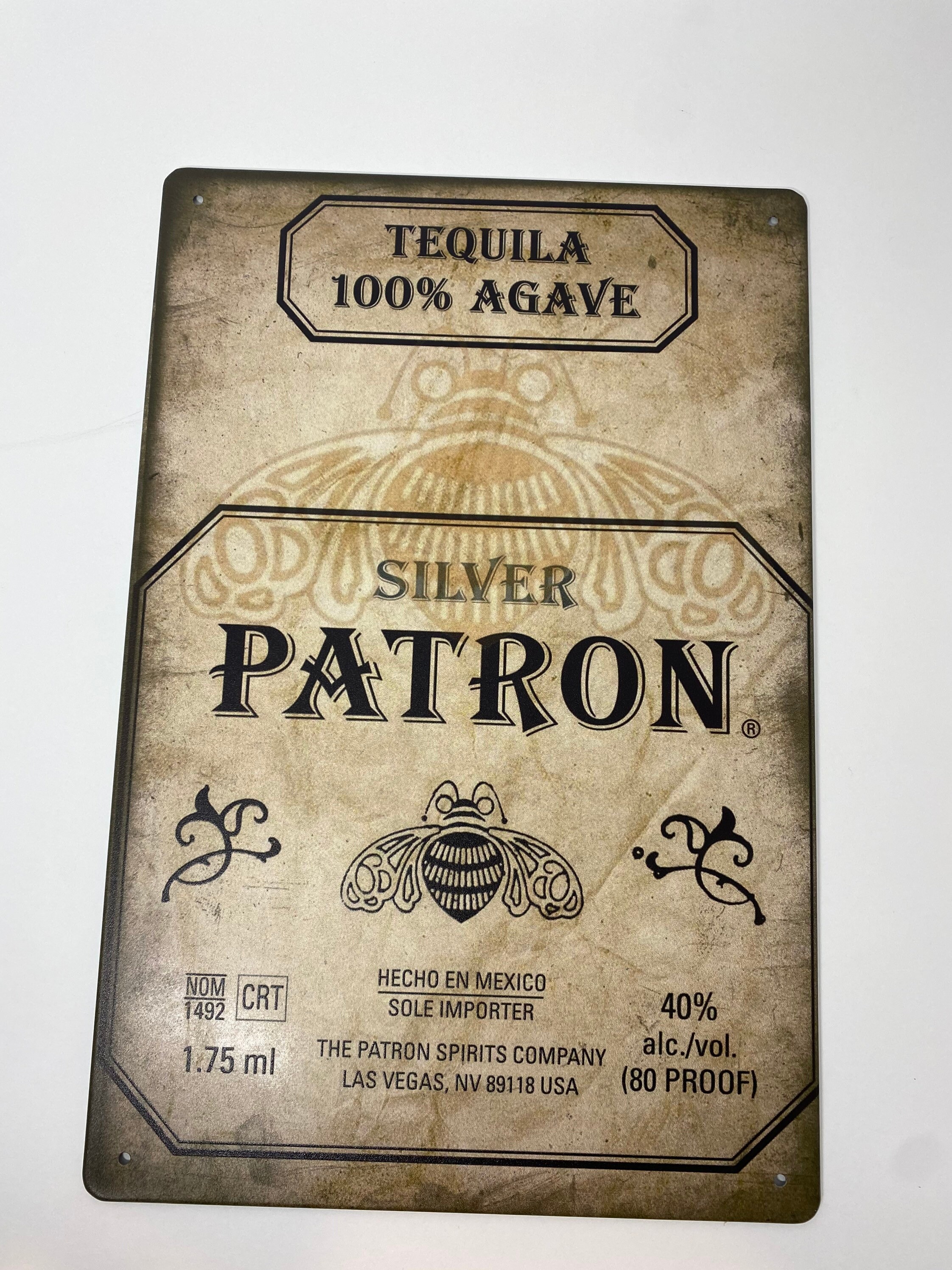 Patron Patron Sign Patron Silver Bar Sign Bar Decor Home Bar - Etsy