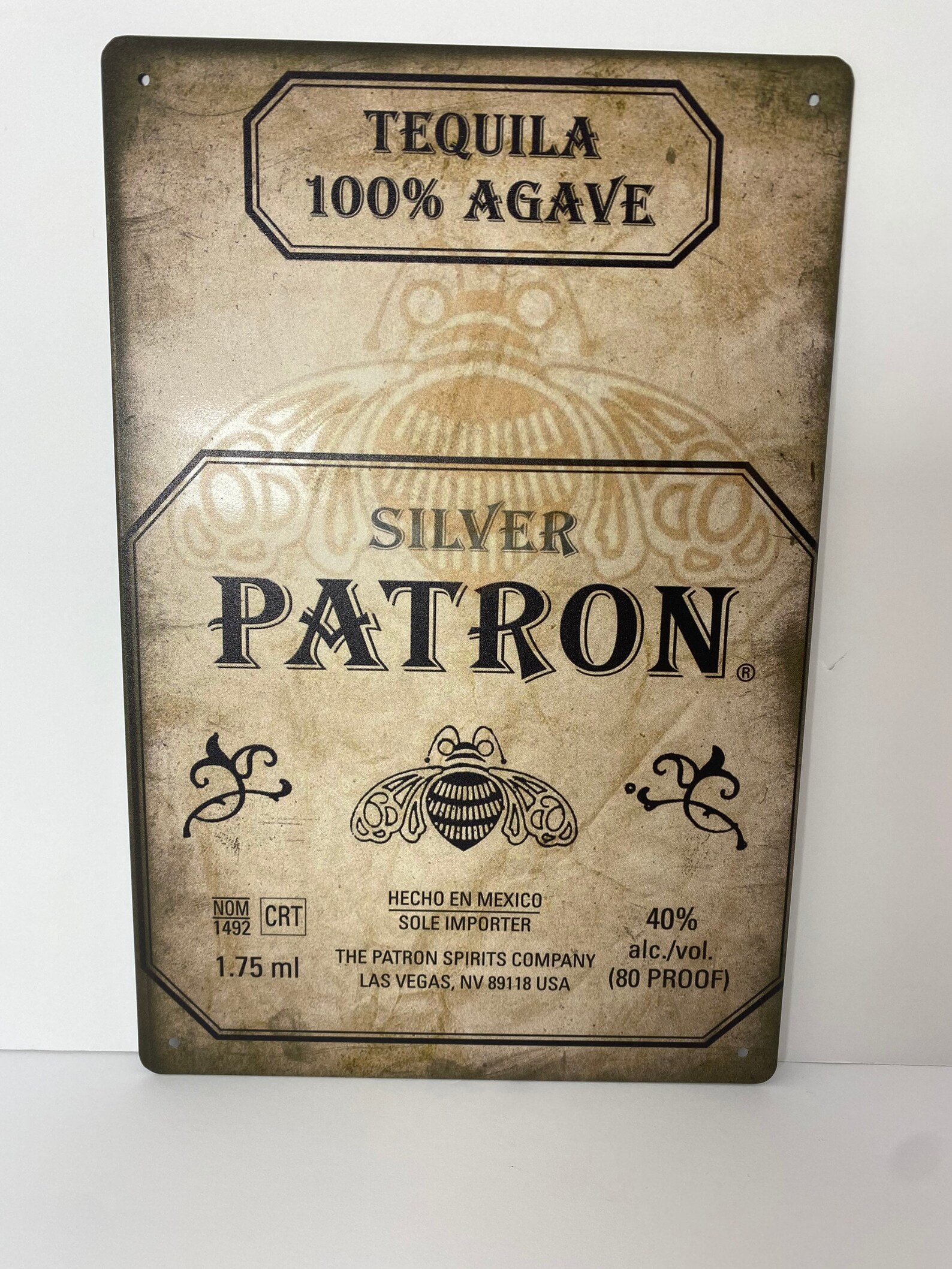 Patron Patron Sign Patron Silver Bar Sign Bar Decor Home Bar Patron ...