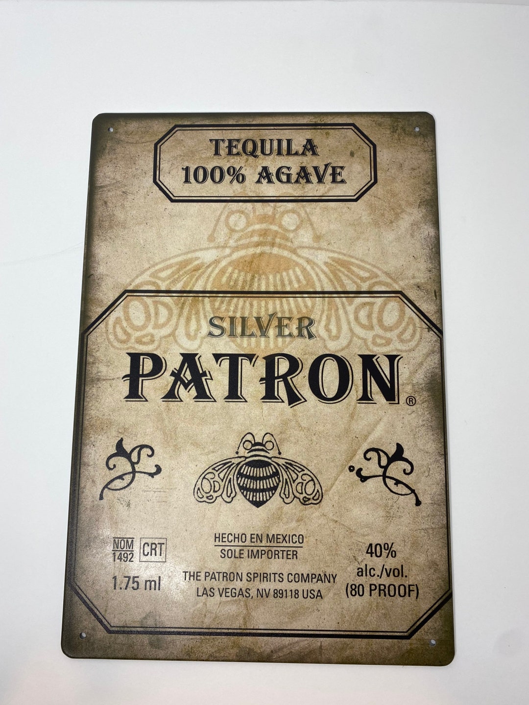 Patron Patron Sign Patron Silver Bar Sign Bar Decor Home Bar Patron ...