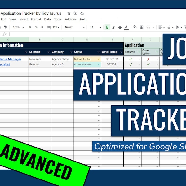 Applicant Tracker Excel - Etsy