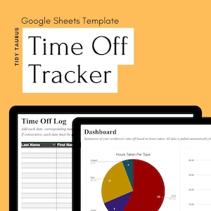 Time off Tracker 2025 for Google Sheets | PTO, Vacation, Comp Time ...