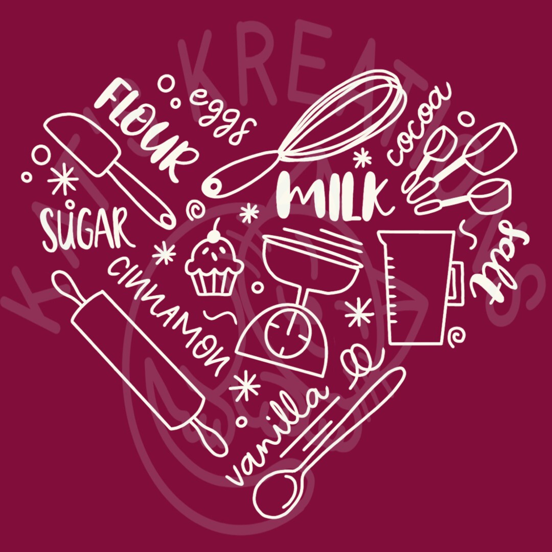 Baking Heart SVG/PDF?PNG for T-shirts/hats/cups/etc. - Etsy