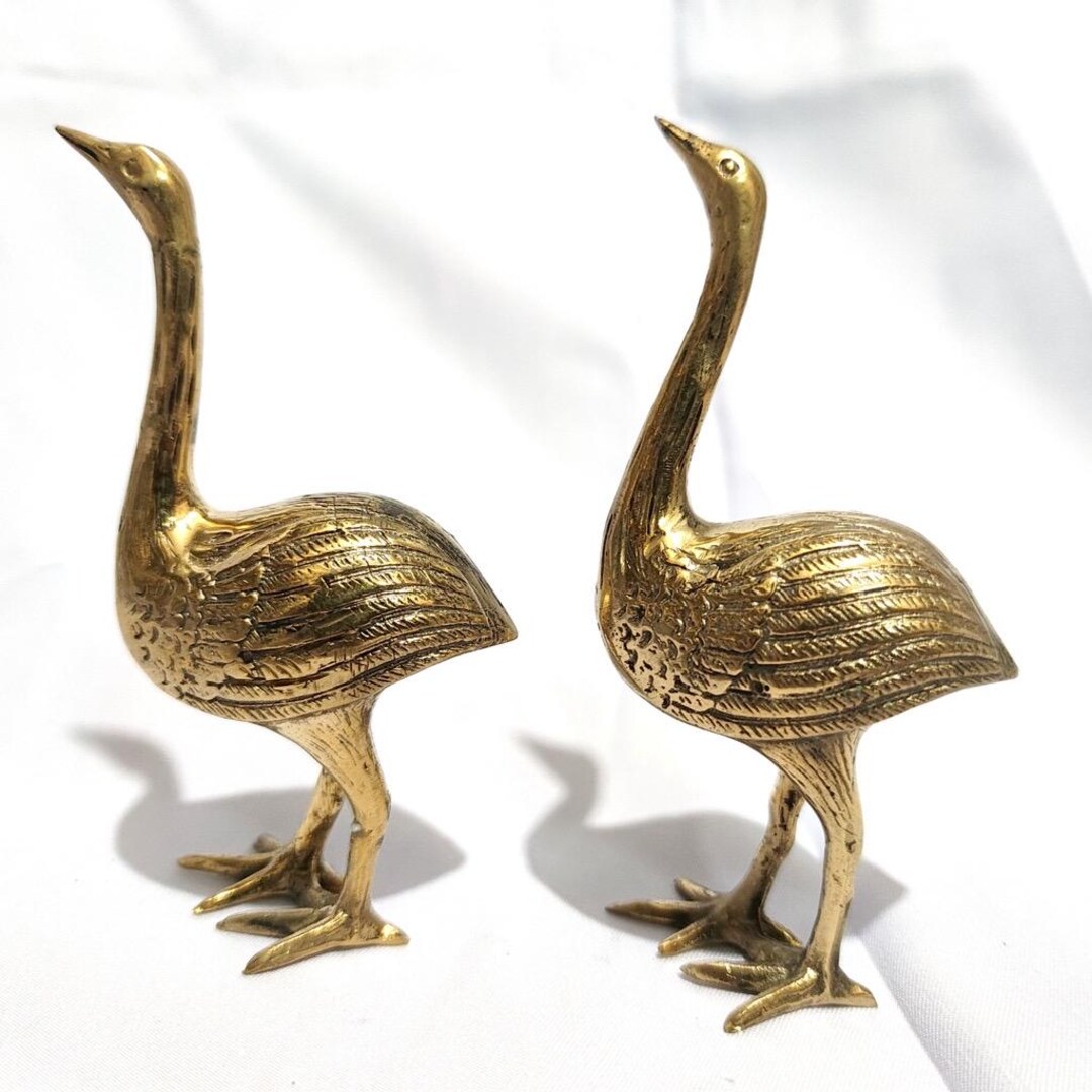 A Piece Stork Brass Figurine | 4.7'' Height Stork Brass Animal ...