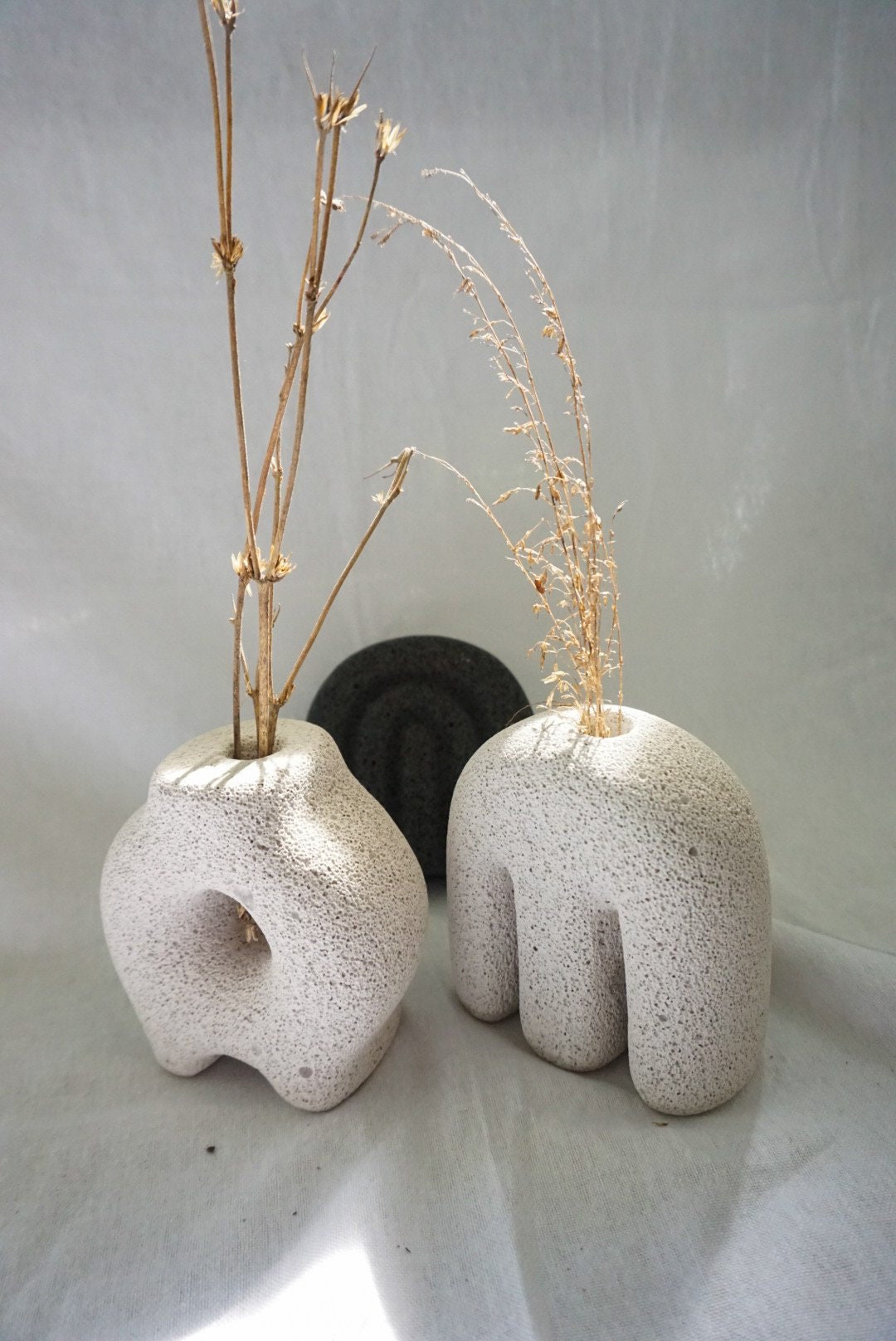 Modern Concrete Vase Handmade Textured Concrete Vase Homedecore Gift ...