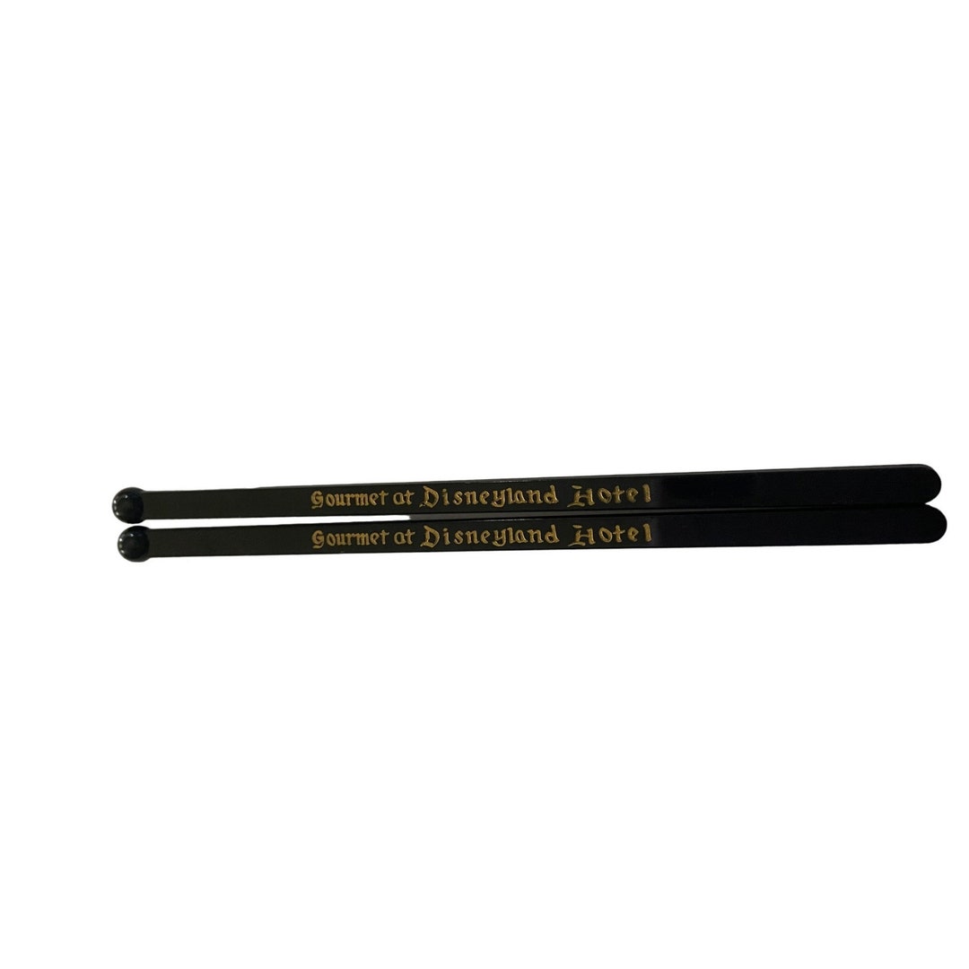 Vintage Gourmet of Disney Set of Black Swizzle Sticks - Etsy