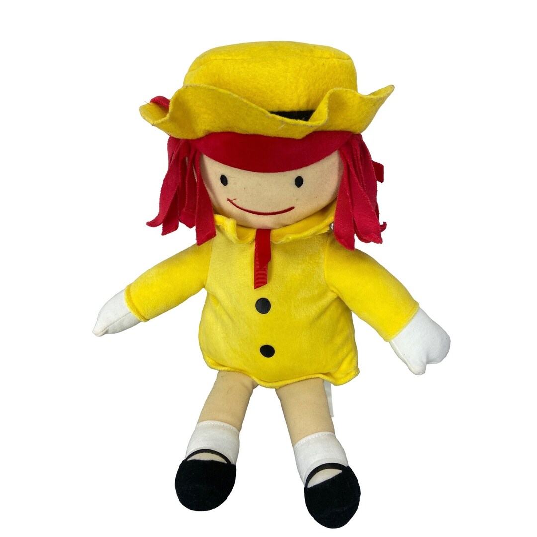 Madeline Plush Doll Stuffed Animal Yellow Outfit With Yellow Hat Red ...