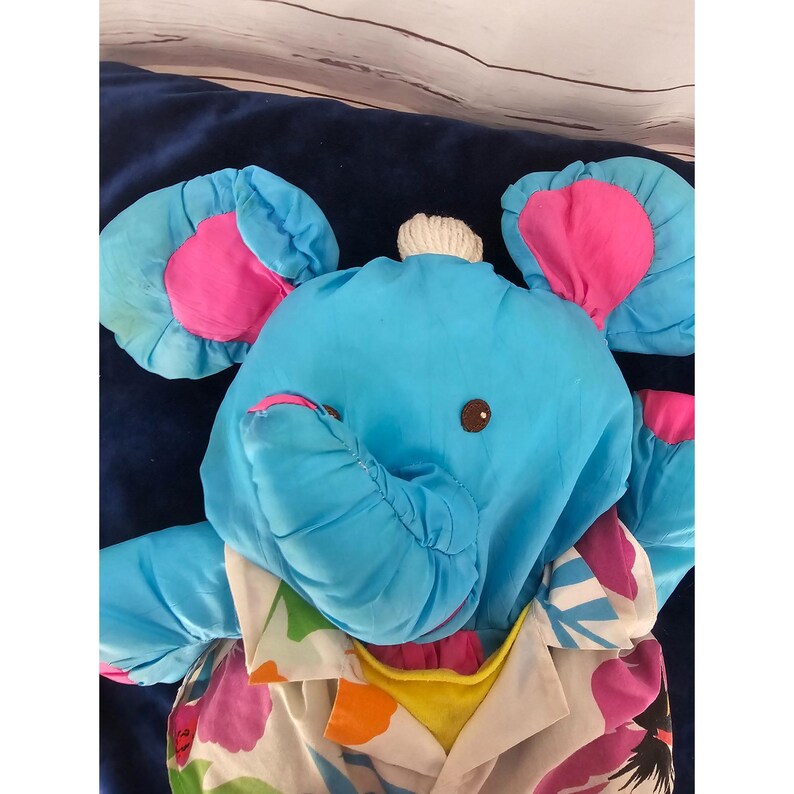 Vintage 1987 Fisher Price Puffalump Blue Elephant Hawaiian Shirt ...