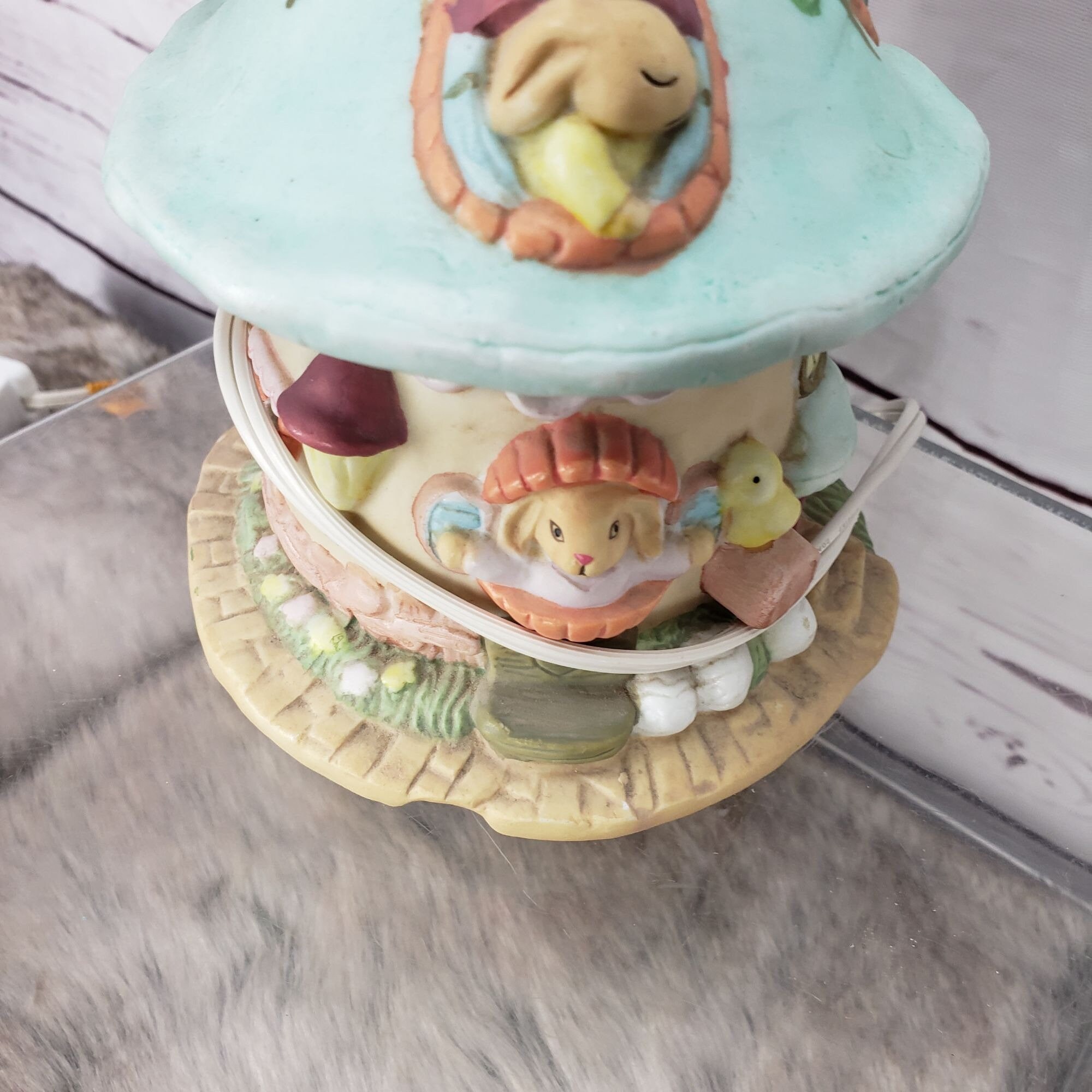 Vintage 90's Easter Holiday Light up Egg House Lamp Hanging Decorations ...