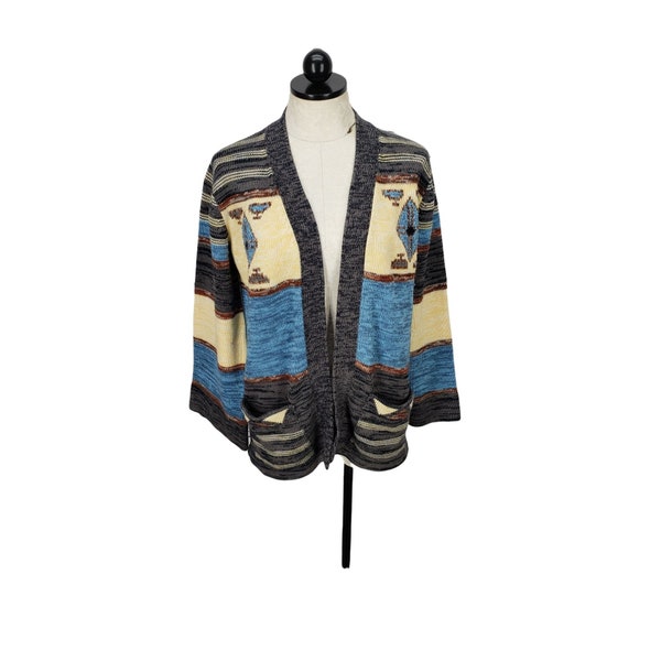 Blue Aztec Cardigan - Etsy