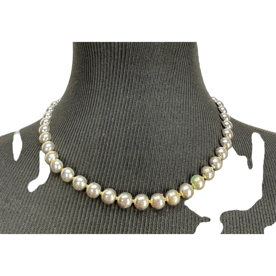 Vintage PREMIER DESIGNS Signed Legacy Silver Round Flat Lay Metal Chain ...