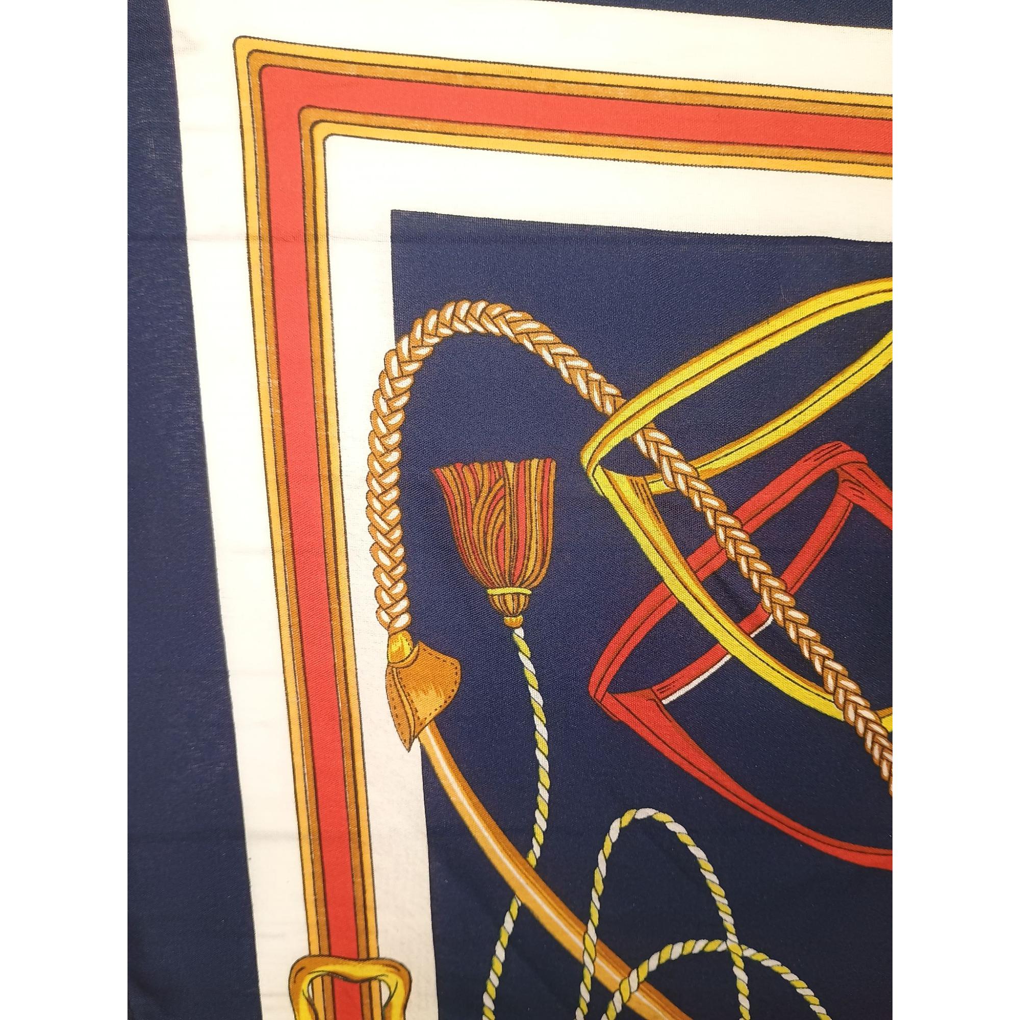 Vintage Equestrian-themed Silk Scarf 30" X 30" Square With Bold Red ...