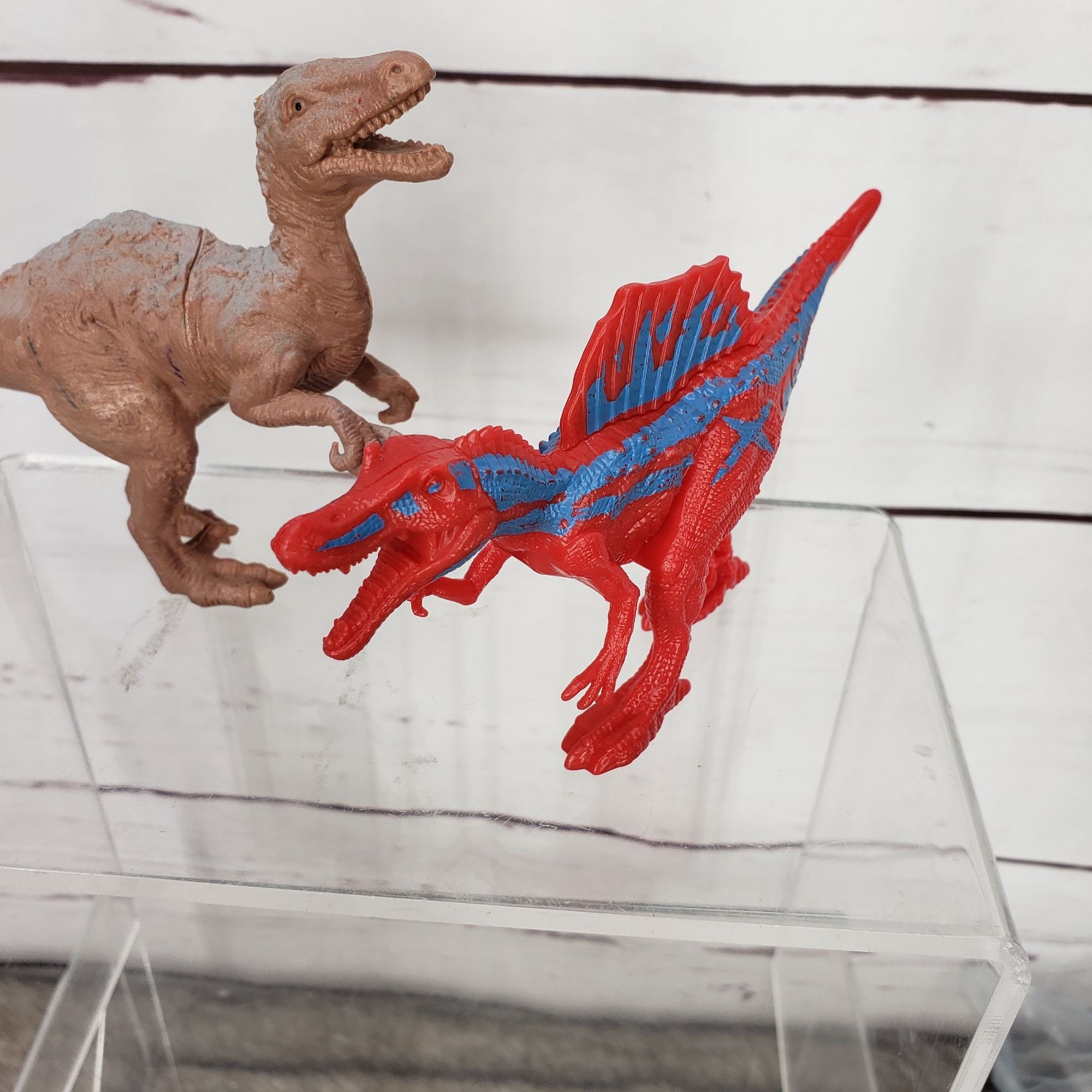 Lot of 7 Vintage Plastic Dinosaur T Rex Velociraptor Toys - Etsy