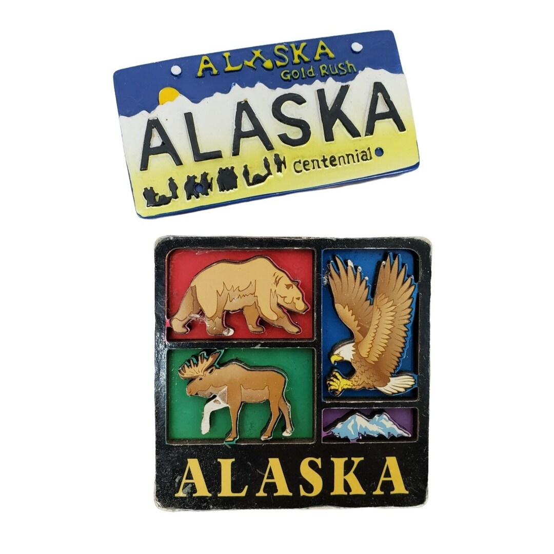 Alaska Gold Rush Centennial Style Sign Lot of 2 , USA Made, AK 2015 ...