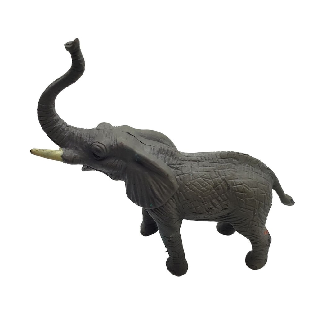 Elephant Animal Figure Toy Figurine Rubber Plastic Zoo Safari 4" - Etsy