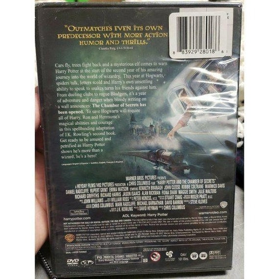 Harry Potter And The Chamber Of Secrets Dvd Back Cover