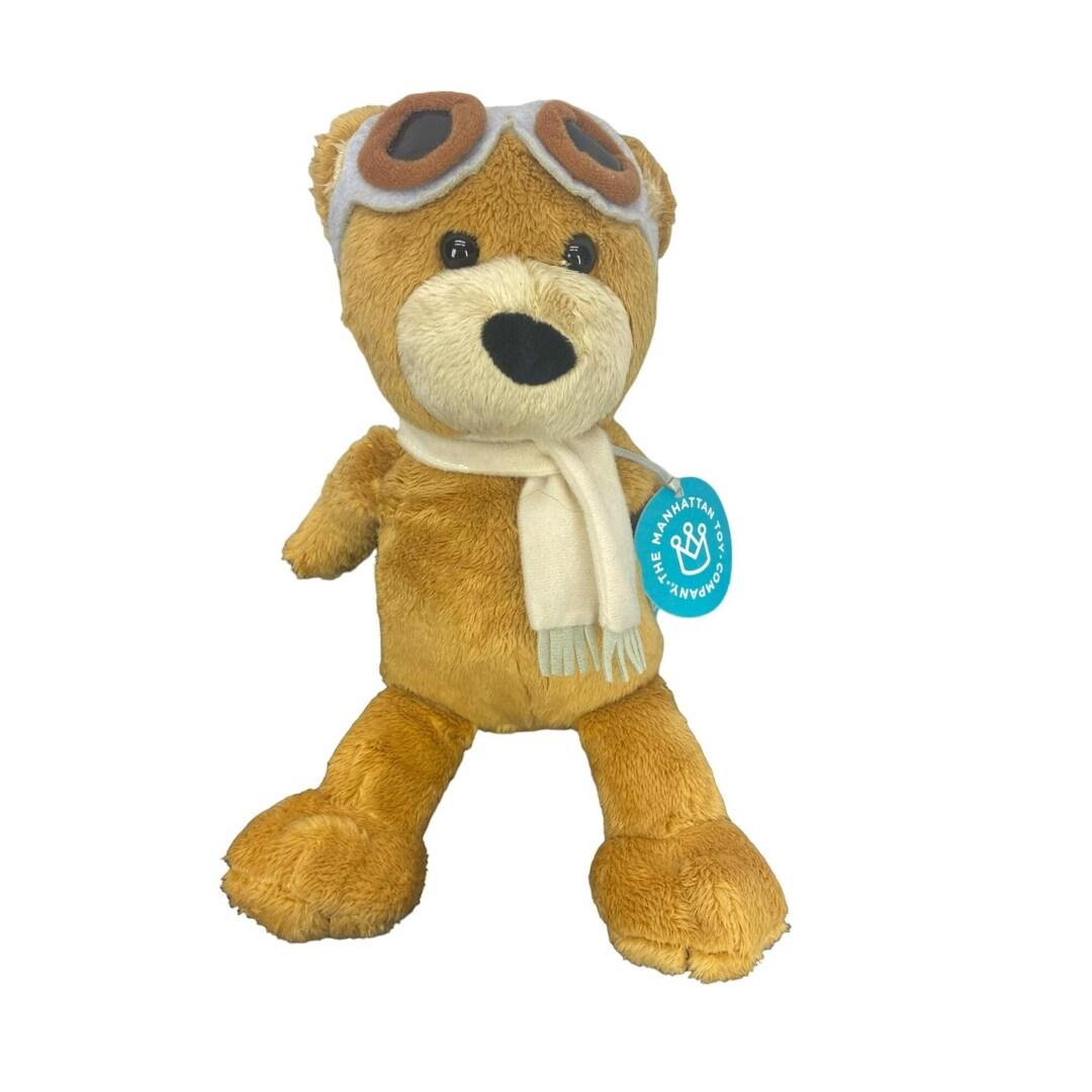 Manhattan Toy Aviator Pilot Airplane Googles Teddy Bear Plush Doll ...