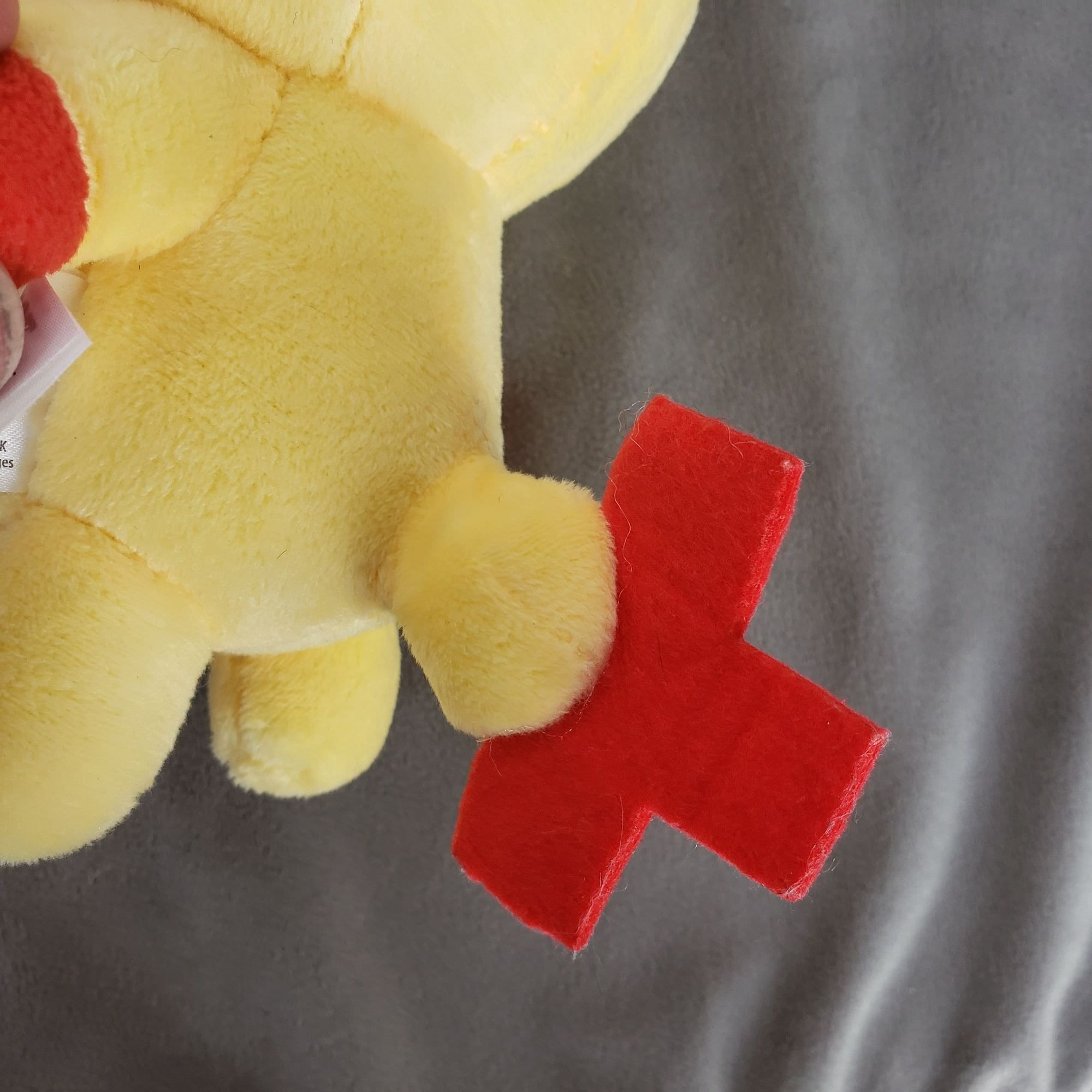 Pokemon Plusle 10" Plush Stuffed Animal 2015 Tomy Yellow Red Crosses ...