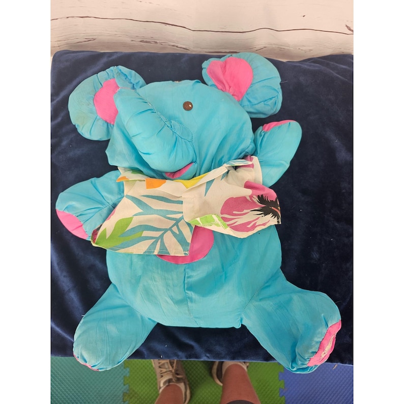 Vintage 1987 Fisher Price Puffalump Blue Elephant Hawaiian Shirt ...