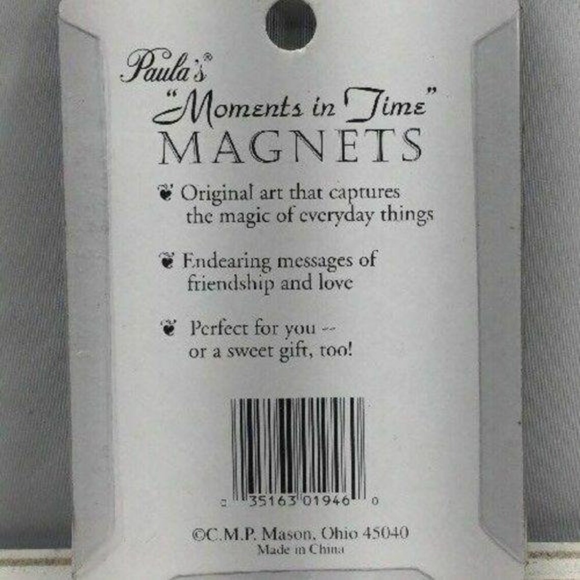 Vintage Paula's Moments in Time Magnet Near or Apart, Friends ARE Close ...