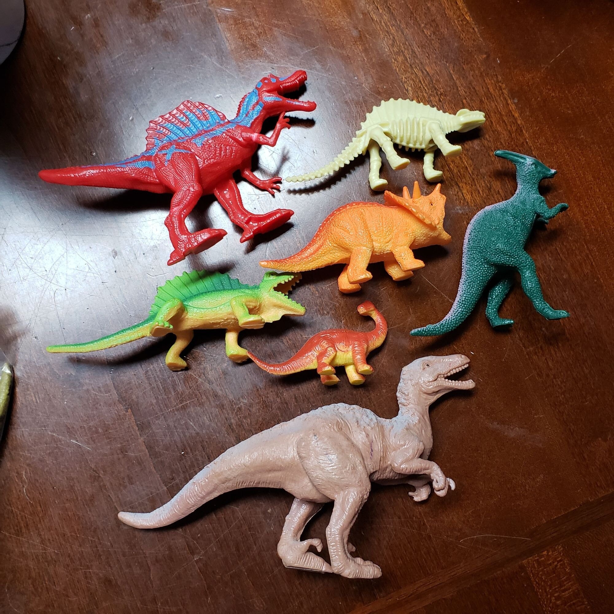 Lot of 7 Vintage Plastic Dinosaur T Rex Velociraptor Toys - Etsy