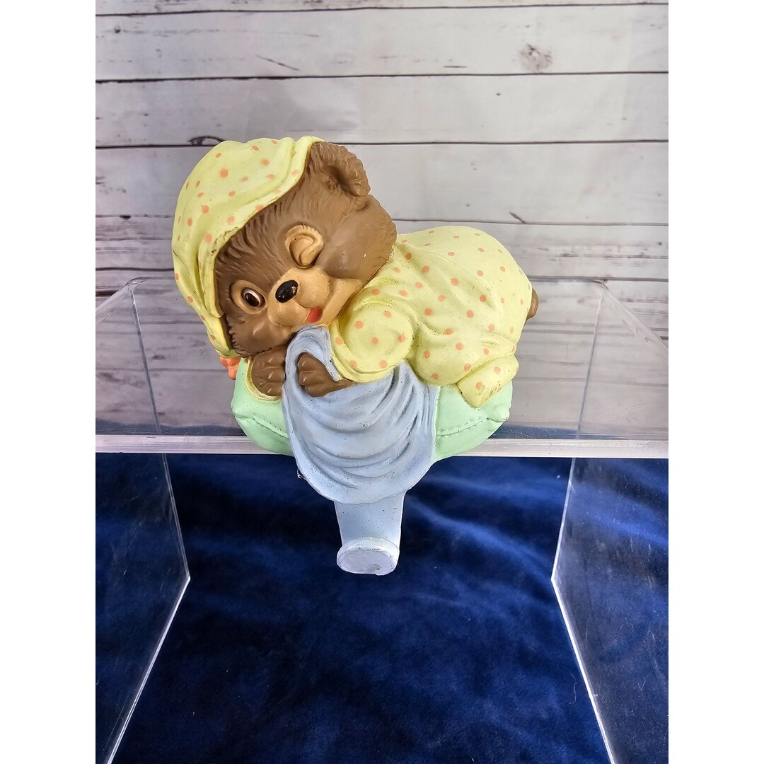 Hallmark 1986 Sleepy Bear Stocking Hanger (no Box) - Etsy