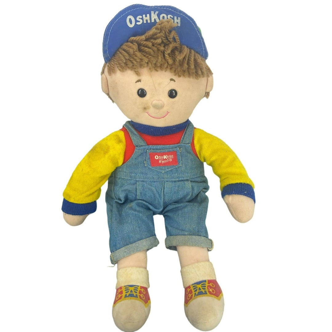 Eden Toys OSHKOSH B' Gosh Baby Buddy Plush Doll 14" Light Denim ...