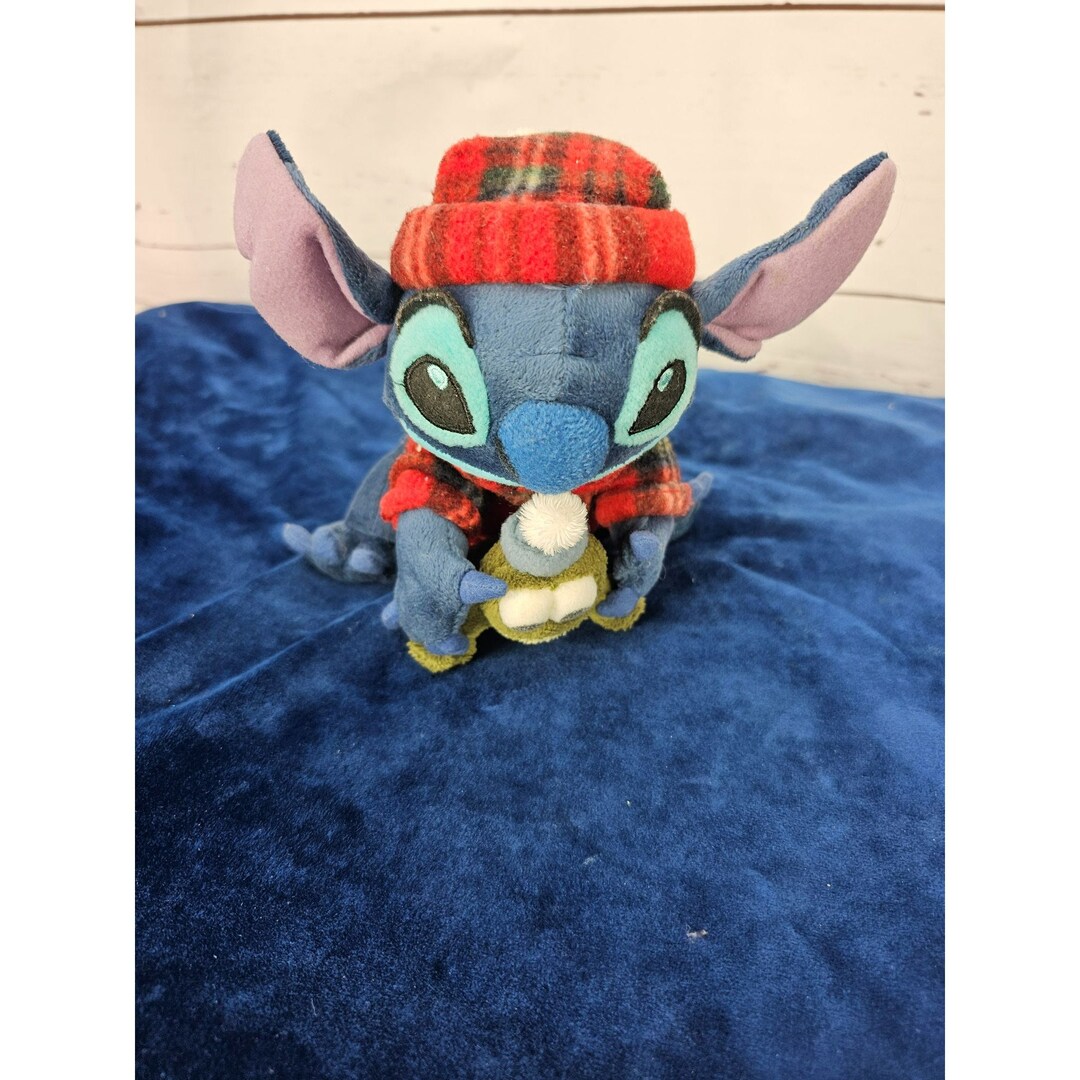 The Disney Store Stitch With Frog Stuffed Plush Animal Toy - Etsy