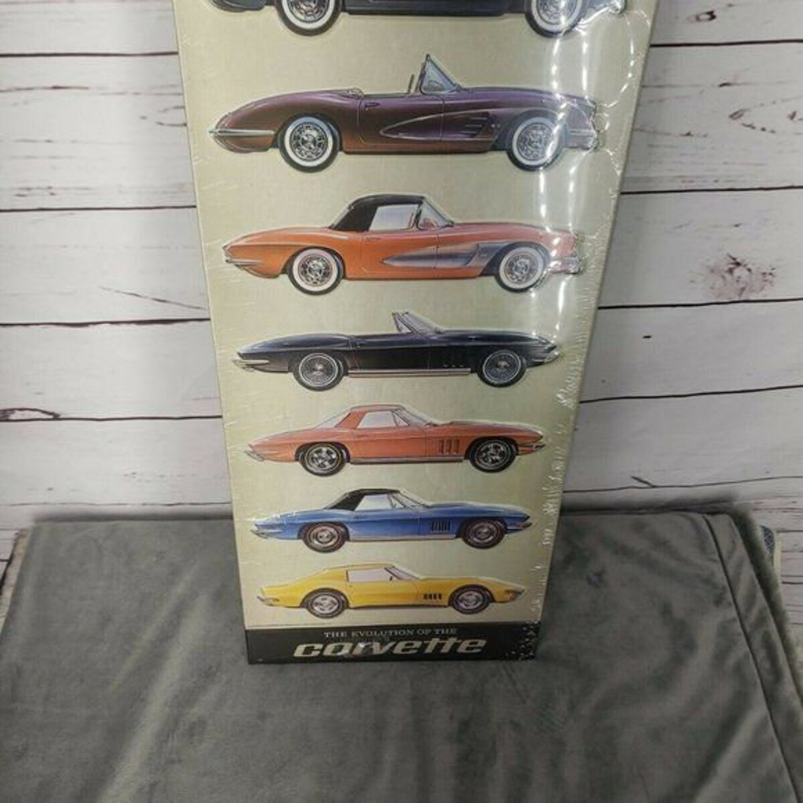 Evolution of the Corvette Open Road Metal Sign Car Junkie Machinic Shop ...
