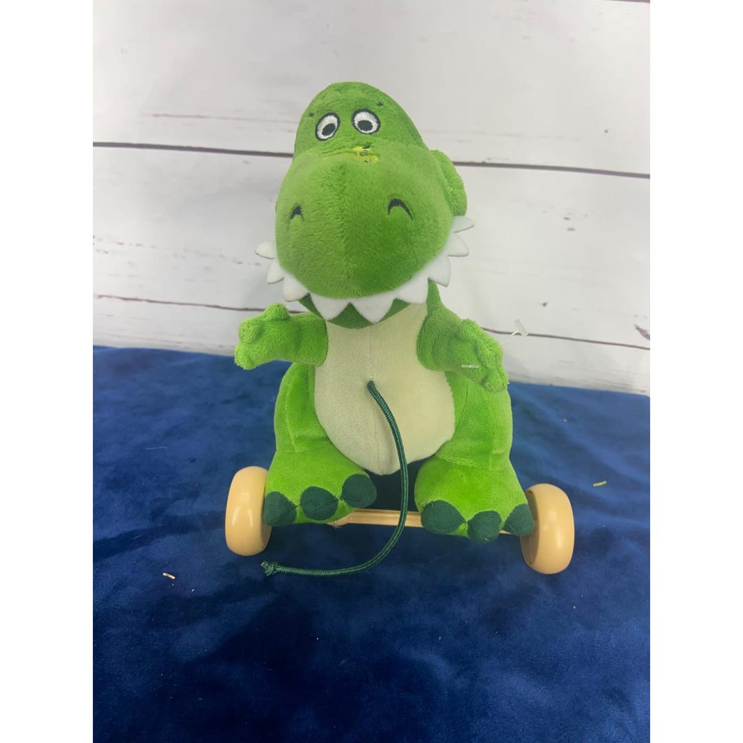 Disney Store Toy Story REX Dinosaur Pull Toy Plush With String and ...