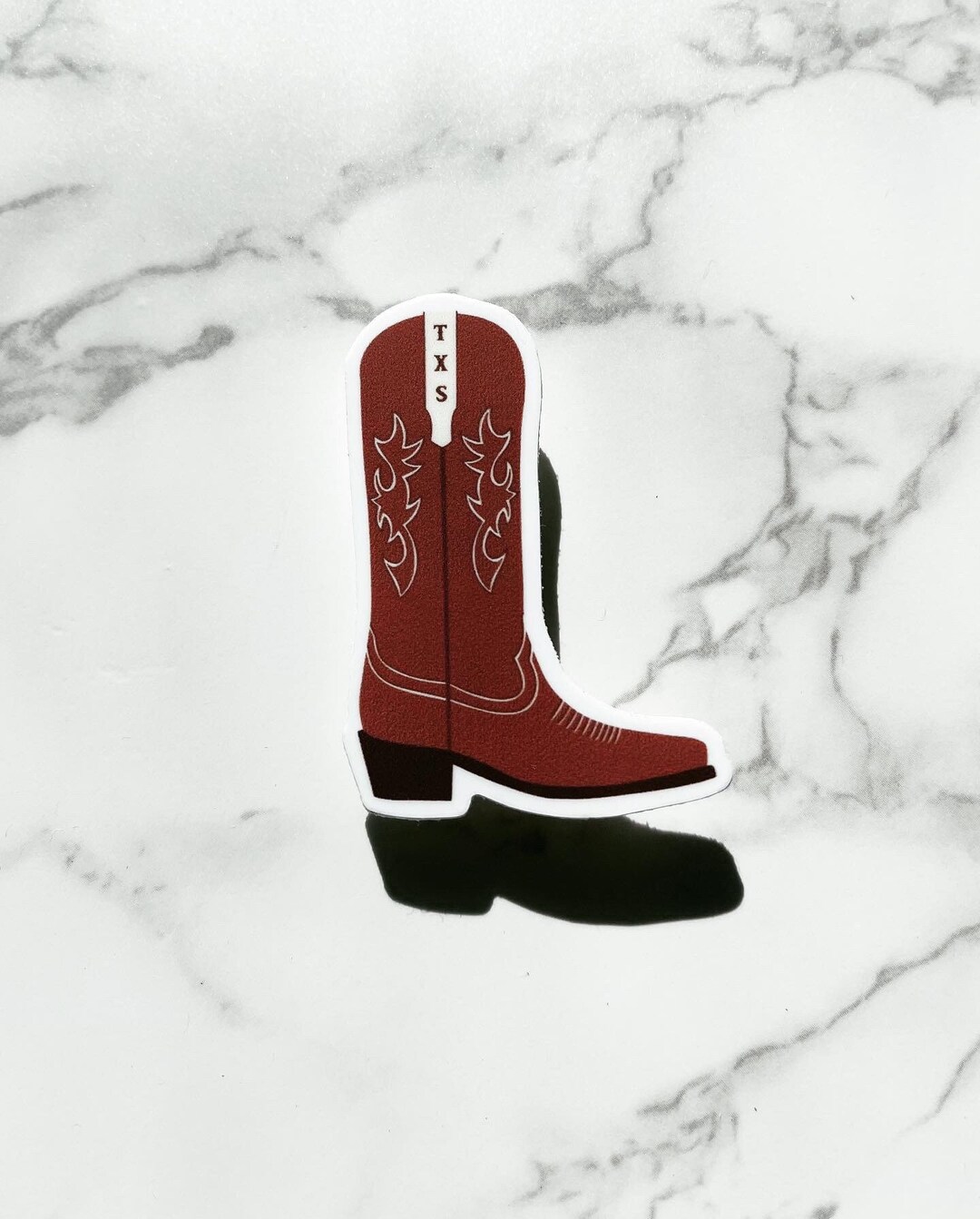 Cowboy Boot Sticker, TXS Rust Cowboy Boot Sticker, Mini Sticker - Etsy