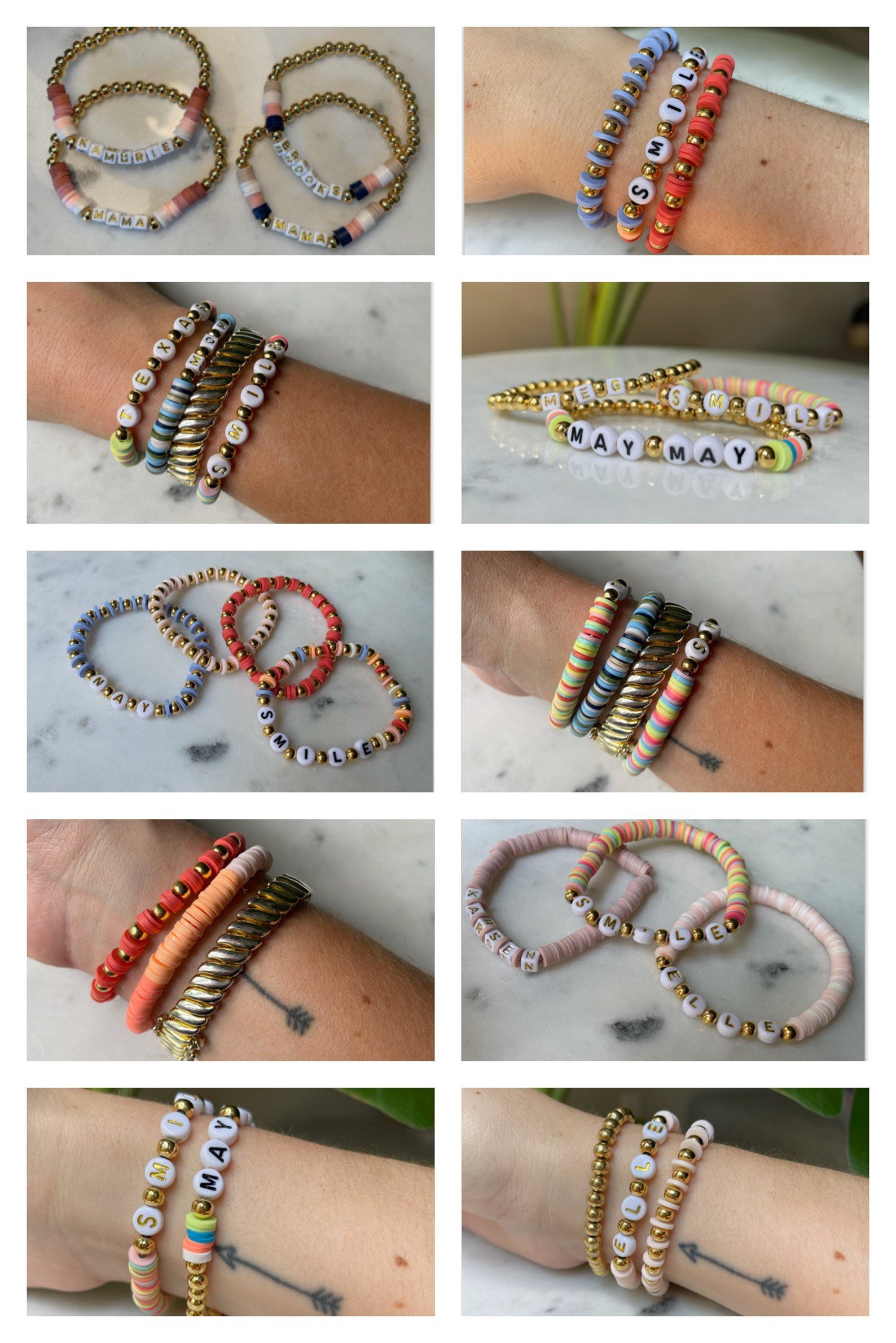 Custom Beaded Bracelet - Etsy