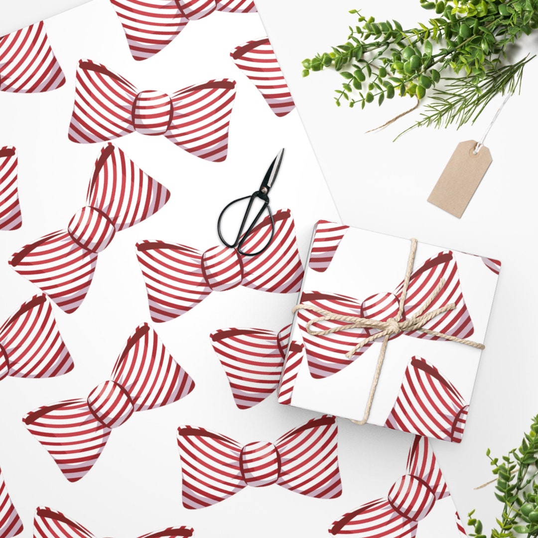 Vintage Bow Wrapping Paper Vintage Bow Wrapping Paper Christmas Paper ...