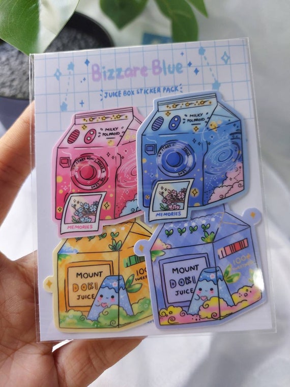 Cute Juice Box Sticker Pack Japanese Inspired Drink Vinyl | Etsy