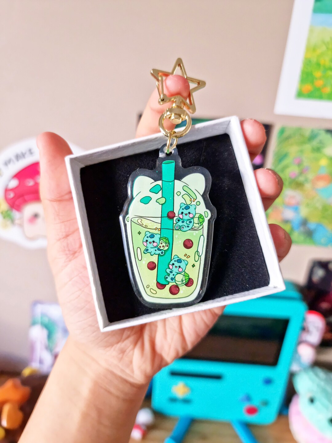 Bulbasaur Pokemon Keychain Bubble Tea Pokemon Red Pokemon - Etsy