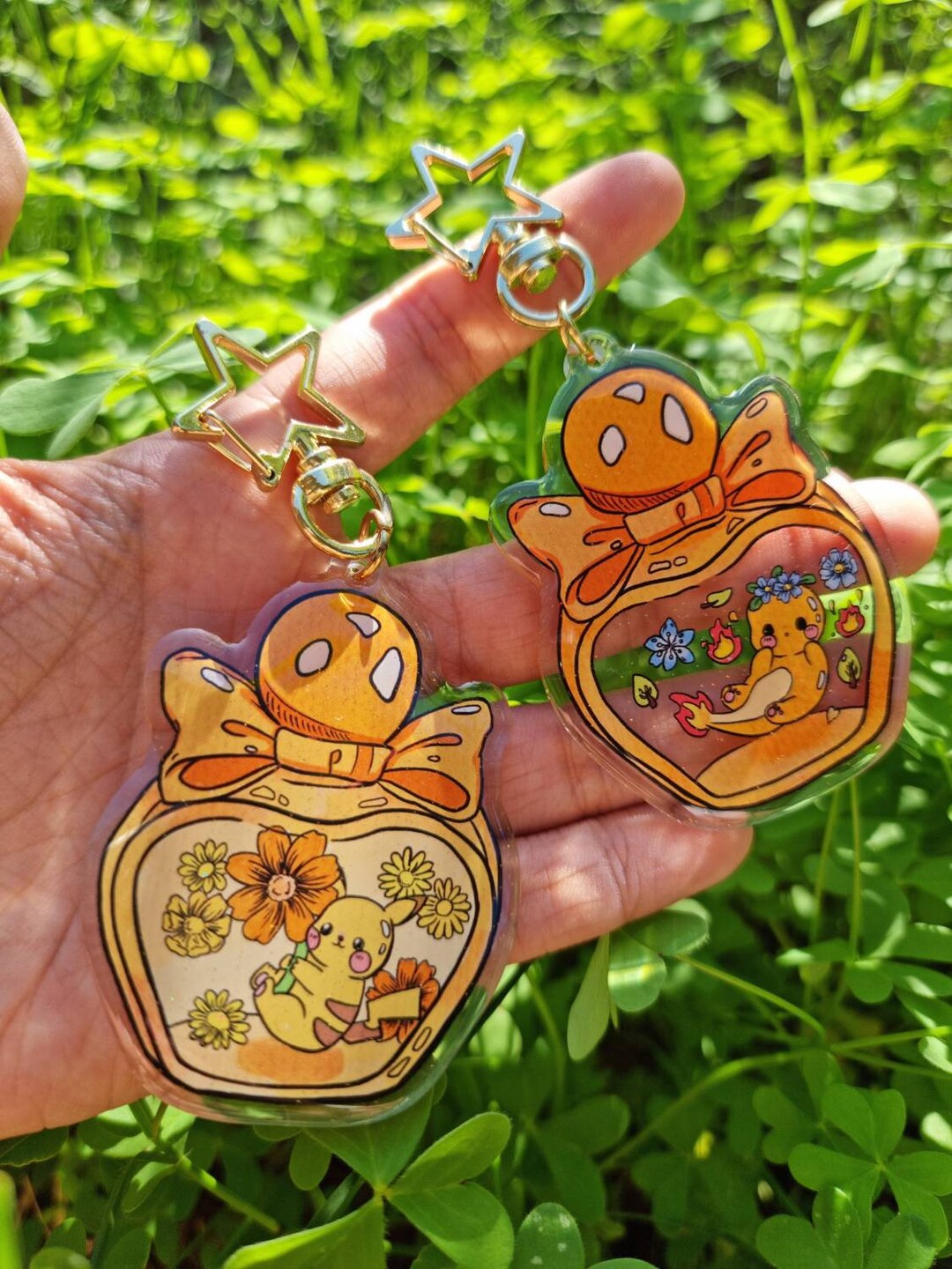 Perfume Bottle Pikachu Electric Type Keychain, Charmander Fire Starter ...