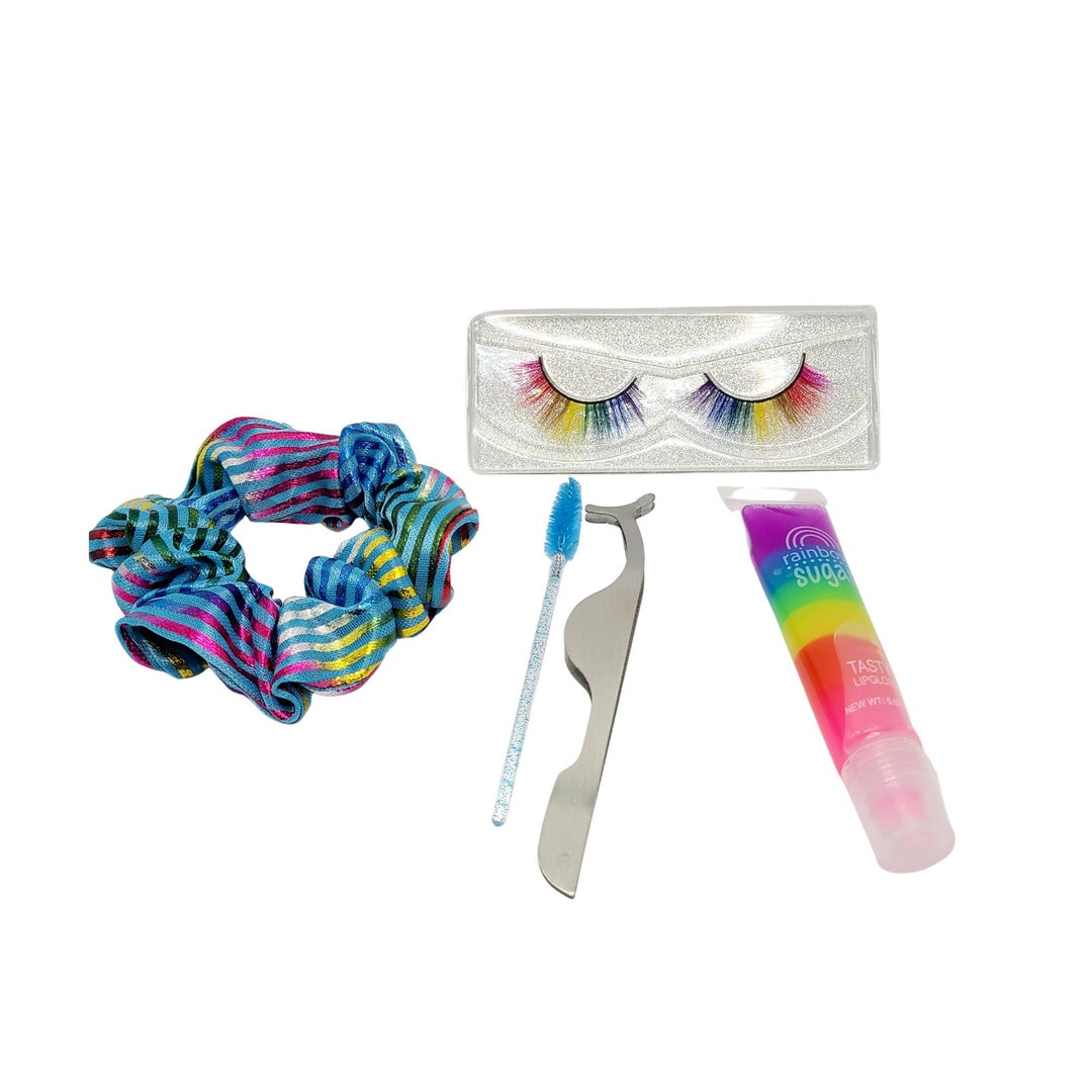 Rainbow Eyelash Bundle, Gift Set, Lip Gloss Bundle, Bundle for Her ...