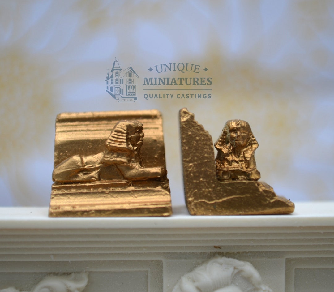 Miniature Sphinx Bookend | Decor for Dollhouse | Set of Two - Etsy