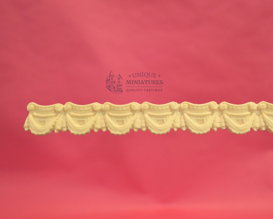 Ruffled Drapery Molding | 17 3/4" | Ornamentation for Dollhouse - Etsy