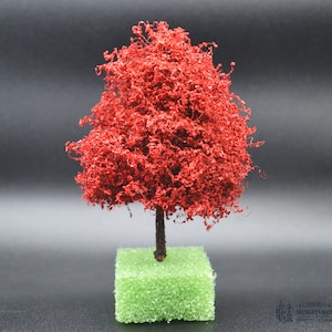 Small Autumn Sugar Maple Tree on Spike | 4 Inches | Miniature for ...