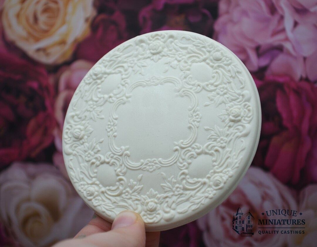 Peony Medallion | Miniature Ceiling Carving - Etsy