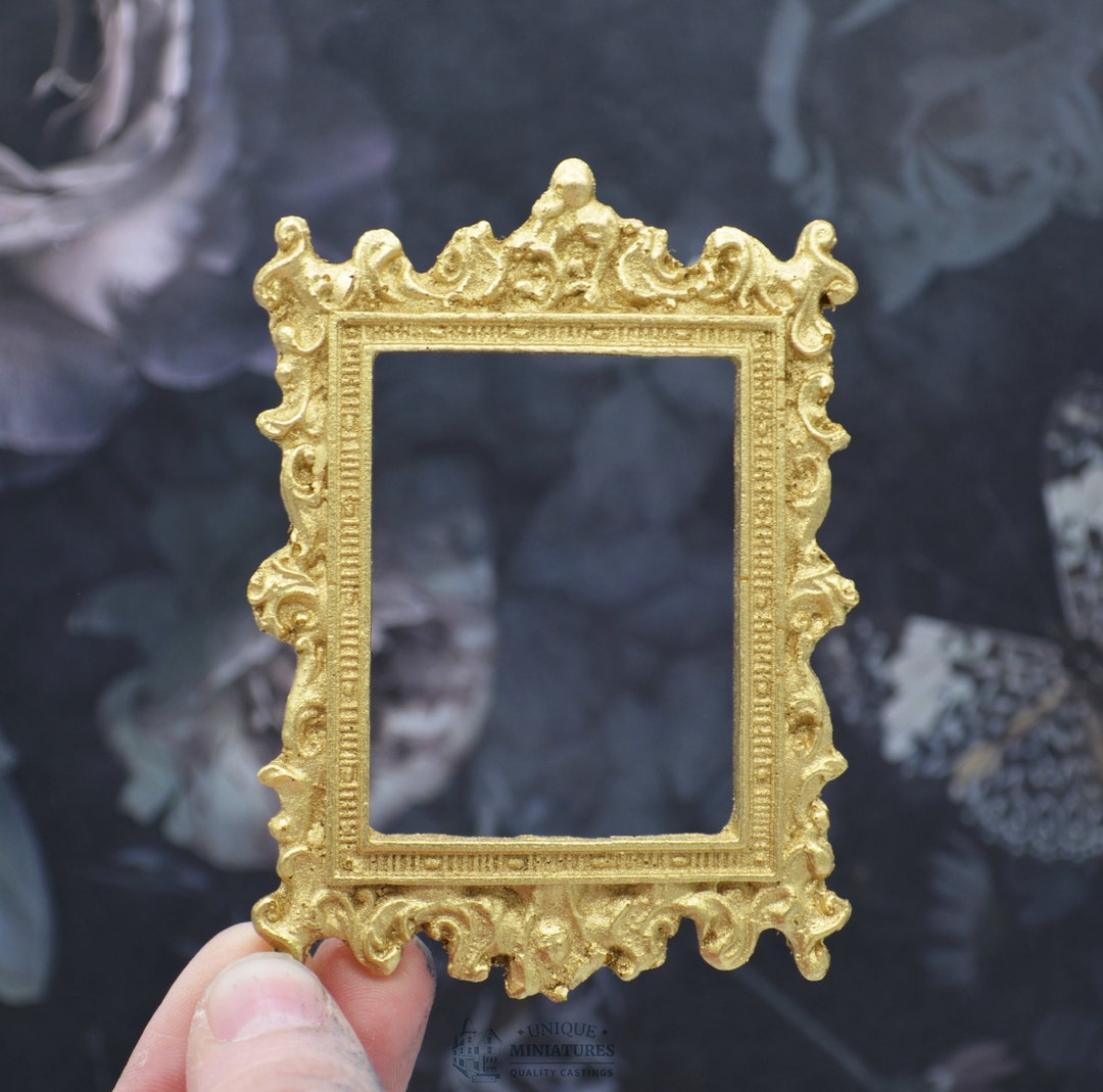Small Gold Renaissance Frame | Ornamentation for Dollhouses - Etsy