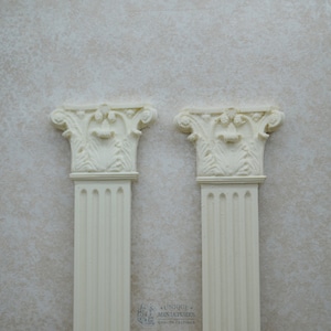 Flat-backed Fern Column | Ornate Miniature Decor | Set of Two - Etsy