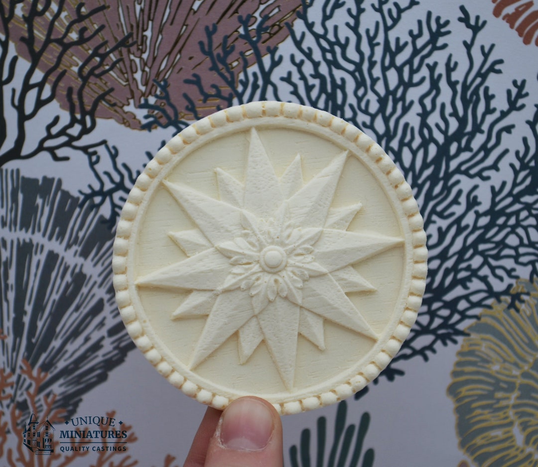 Snowflake Medallion | Miniature Ceiling Carving - Etsy
