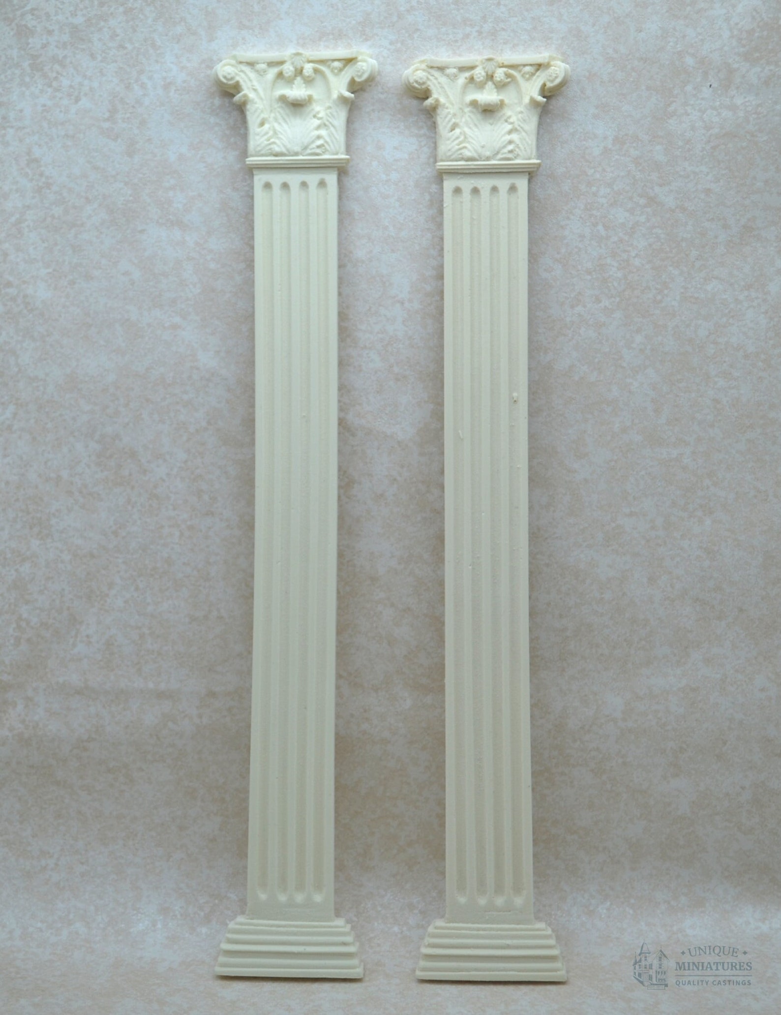 Flat-backed Fern Column | Ornate Miniature Decor | Set of Two - Etsy